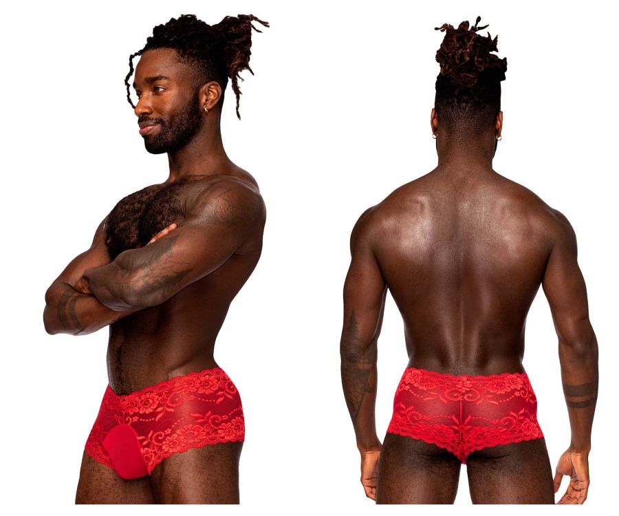 Male Power 127 280 Sassy Lace Mini Short Red