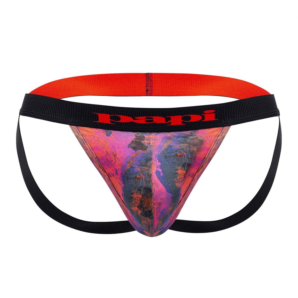 Papi UMPA051 Fashion Microflex Brazilian Jockstrap Sunset Multi Print